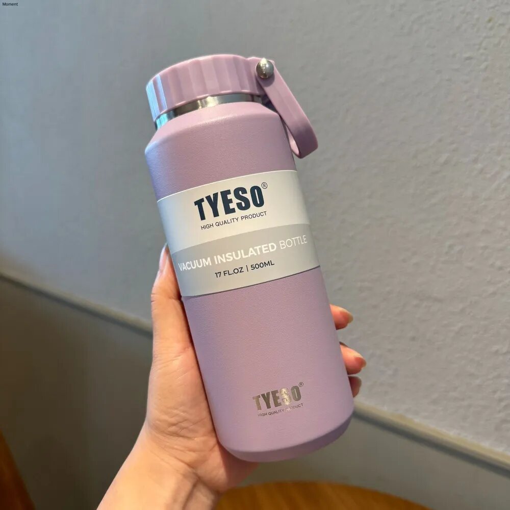 Термос TYESO 0.5 л лилового цвета, термос для напитков, термос для чая, термос для кофе — фото 1