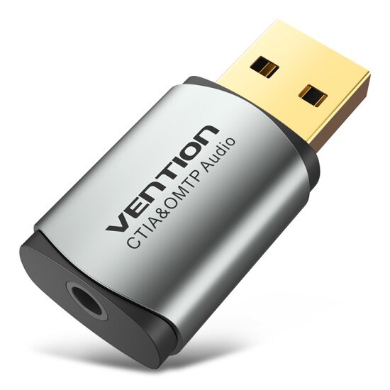 Внешняя звуковая карта Vention USB Серая
