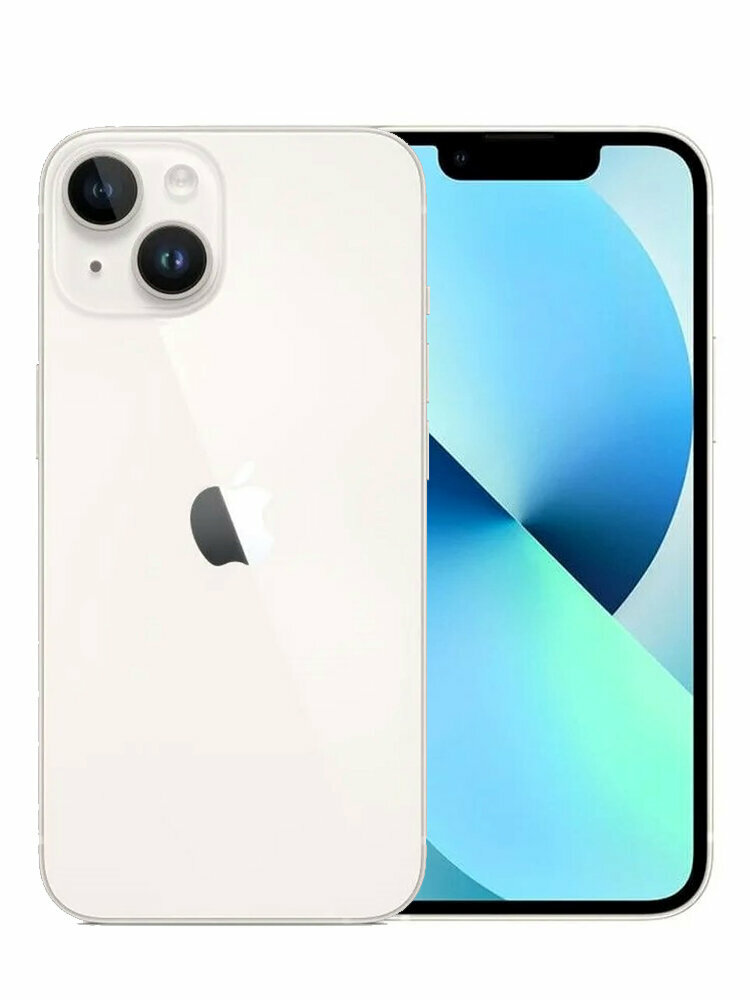 Смартфон Apple iPhone 13 128 ГБ, Двойная камера, A15 Bionic, Киноэффект, белый（white）