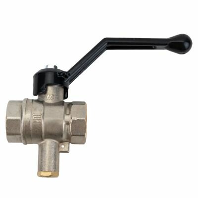Кран шаровой муфтовый полнопроходной (рычаг) для датчика температуры LD Pride 1/2"