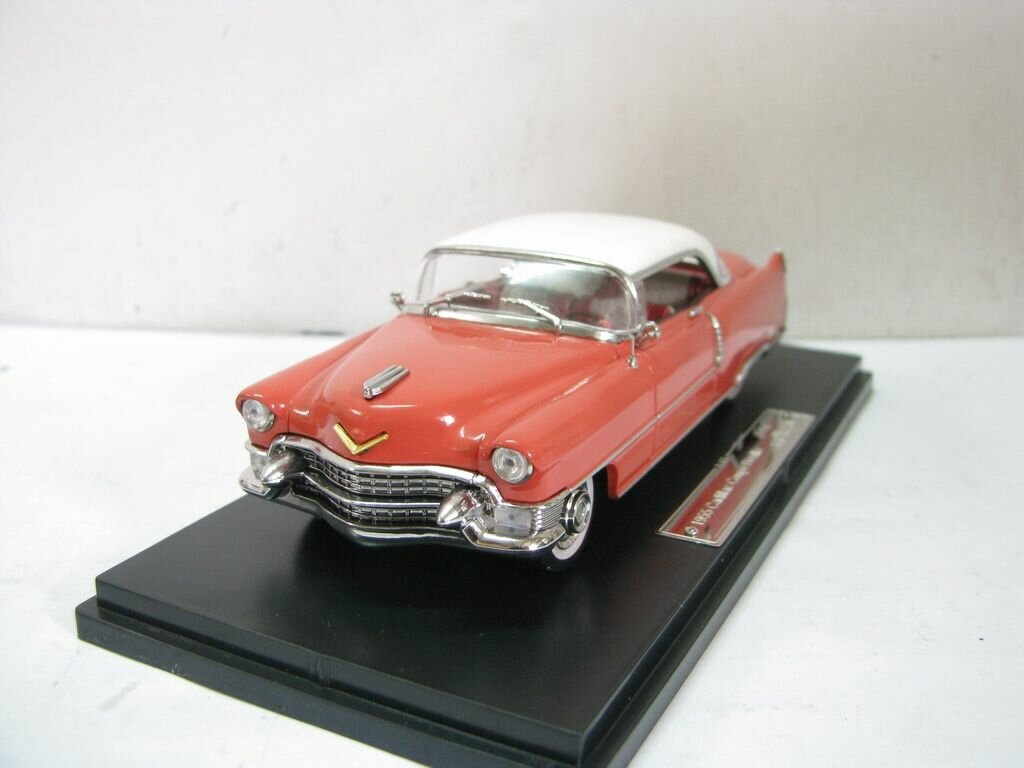 GFCC 1:43 1955 Coupe DeVille Cadillac Vermilion с белой крышей Модель автомобиля из сплава