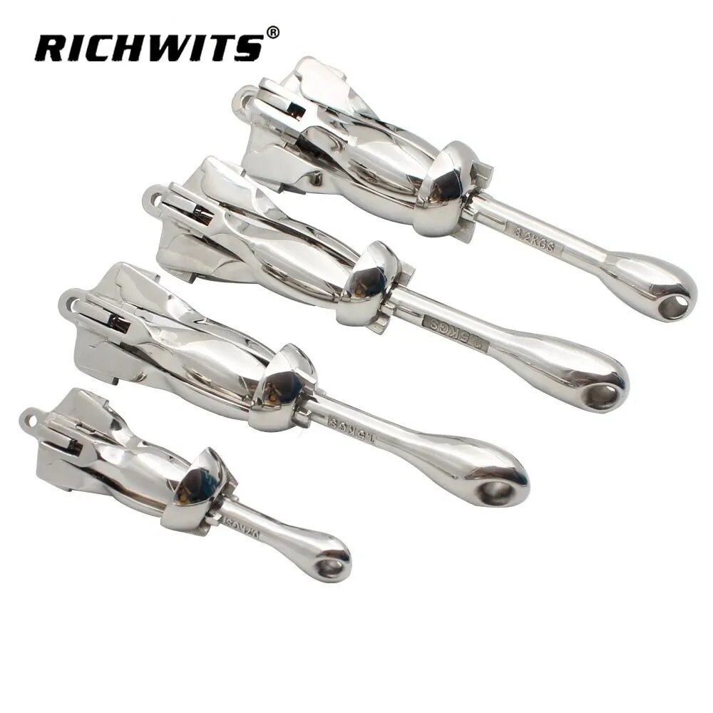 Якорь для лодки RICHWITS складной якорь из нержавеющей стали 0.7 кг для лодок и катеров — фото 1