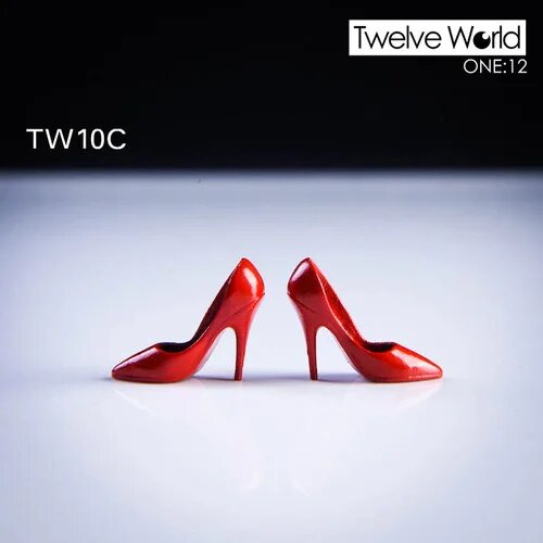 Tbleague 1/12 Туфли TW09/TW10 для Phicen Красный, TW10C