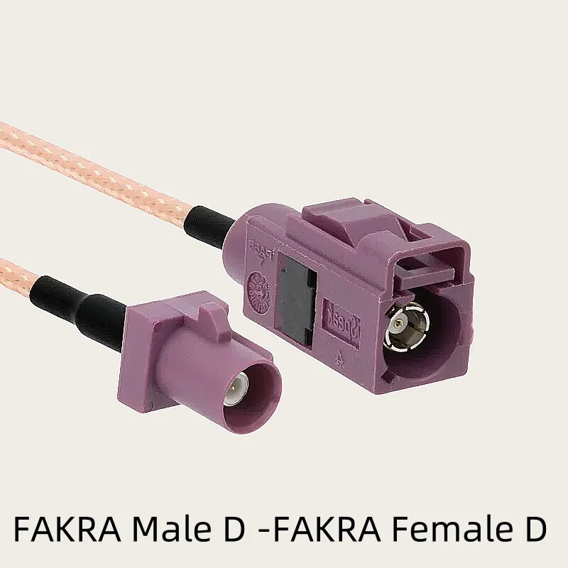 RG316 кабель фиолетовый FAKRA D-SMA 1M, FAKRA M- FAKRA F