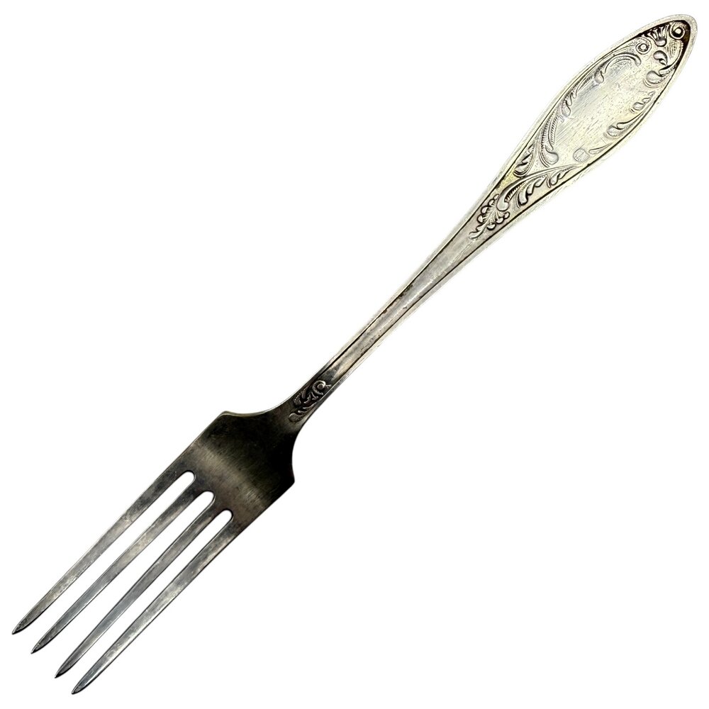 Вилка столовая "Пламя", 20.5 см, 1970-1980 гг, МНЦ, Кольчугино, СССР (цена 2-80)