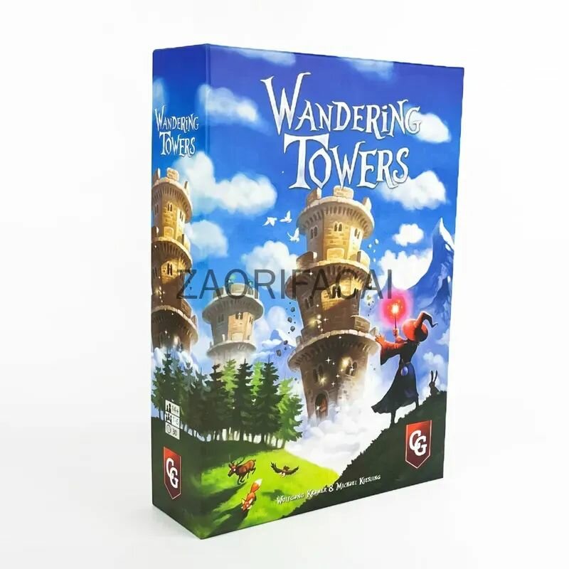 Настольная игра Wandering Towers: Лучшая семейная от SDJ. Для 2-6 игроков (30 мин). Подарок на Рождество и День Рождения. Красочная большая коробка.