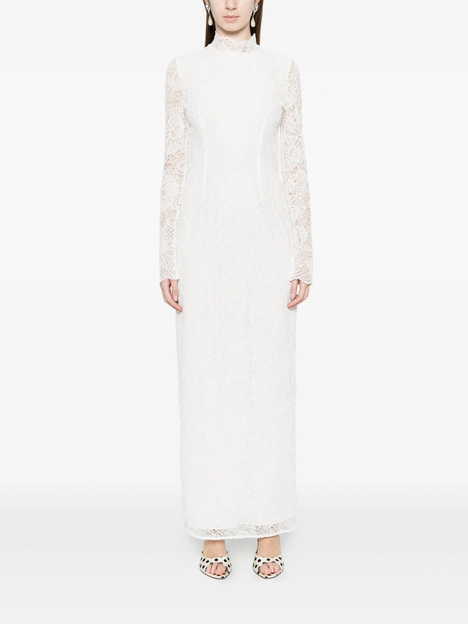 Платье ROTATE Lace maxi dress, размер 38, white — фото 1