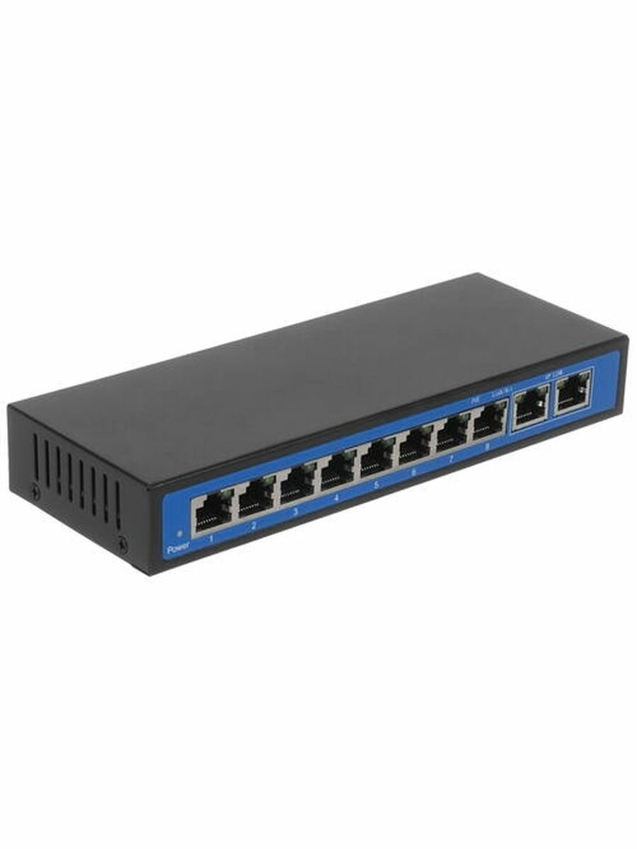 POE-коммутатор гигабитный 10-портовый без блока питания (ORIENT SWP-208POE-A/2U GE 48V)