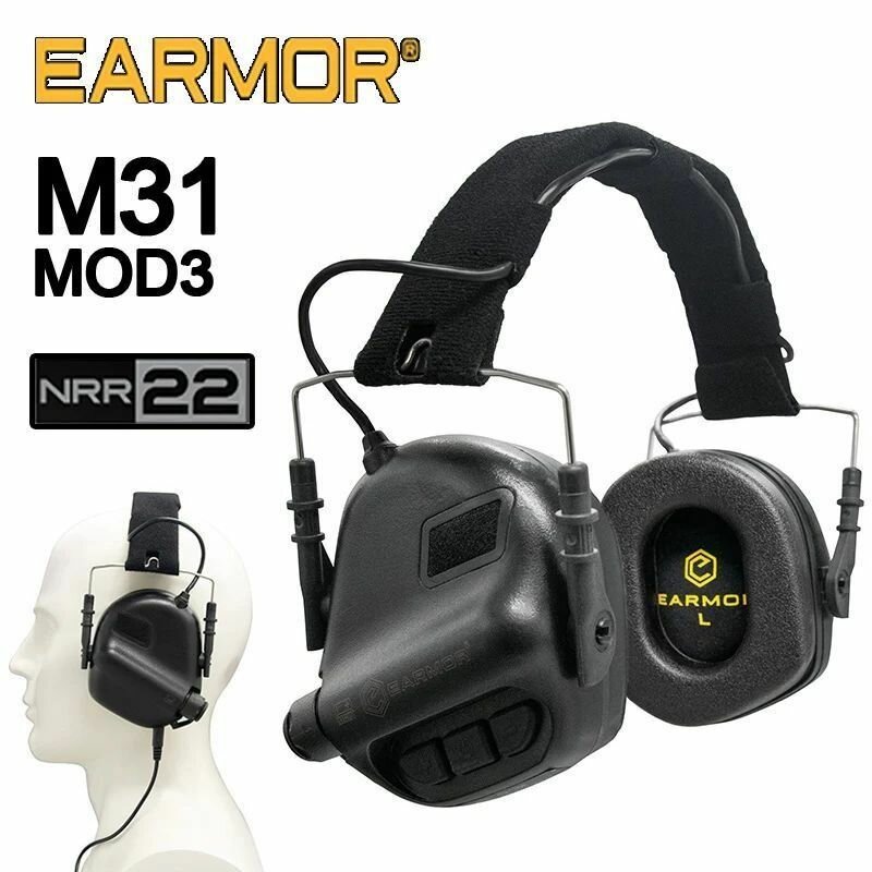 Тактические наушники EARMOR M32 MOD 4 с адаптером PTT для интерфейса Kenwood предлагаются как надежная защита слуха