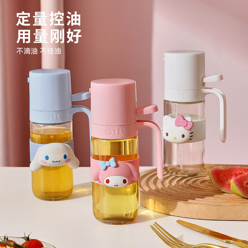 Стеклянный распылитель Sanrio для использования на кухне, в аэрогриле, для распыления соевого соуса, уксуса и других приправ; герметичная емкость для растительного масла.