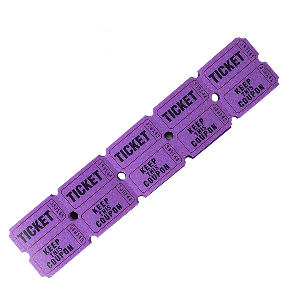 Лотерейные билеты на Мероприятие, 100 Штук, В двух рулонах, С последовательными номерами