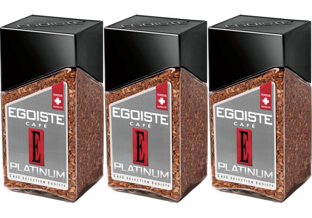 Кофе растворимый Egoiste Platinum 100 гр / 3 банки