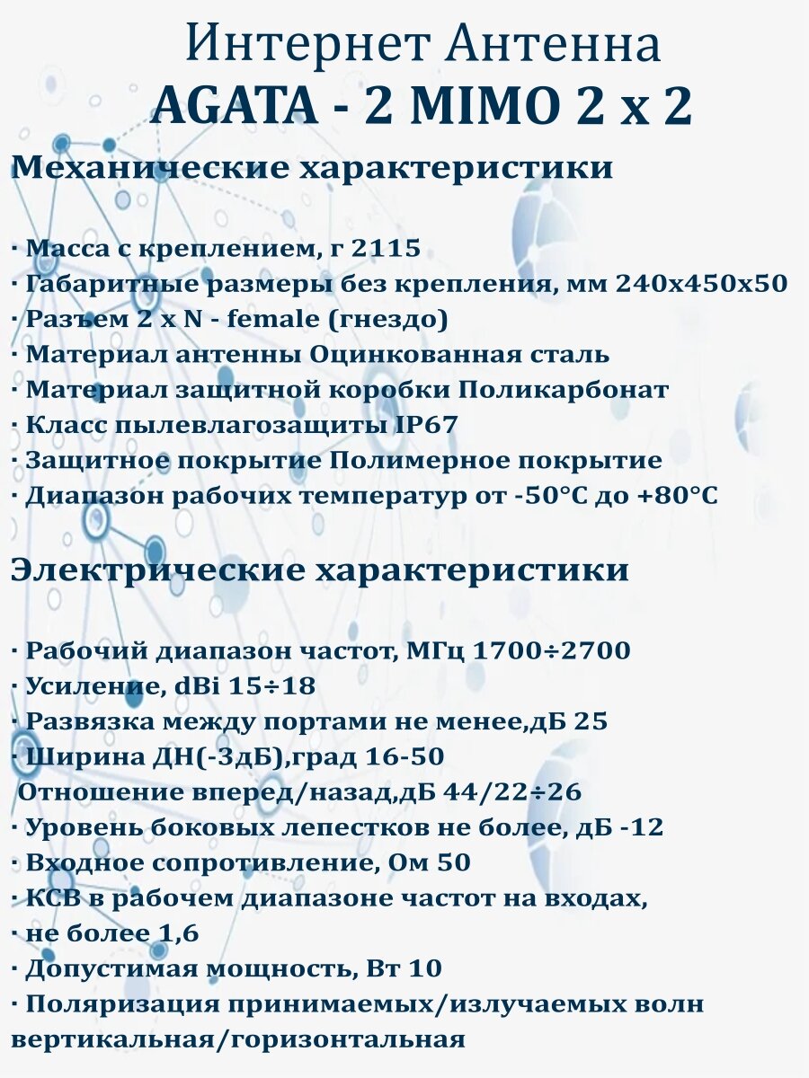 Антенна Антэкс Agata-2 Mimo N — фото 1