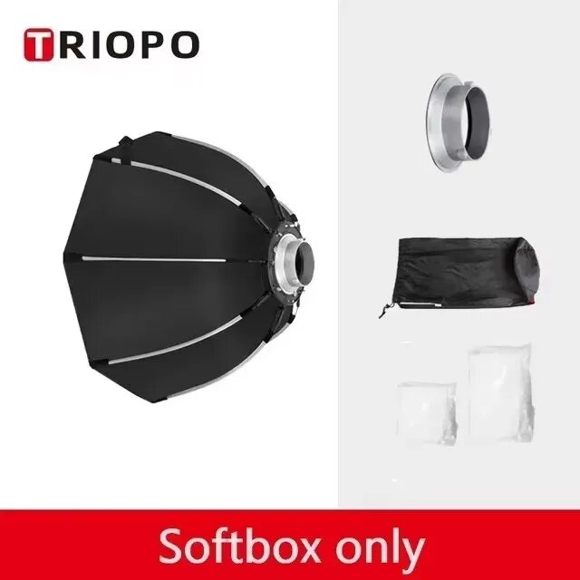 TRIOPO K3 55 65 90 120 см складной восьмиугольный софтбокс 55 см, Softbox only