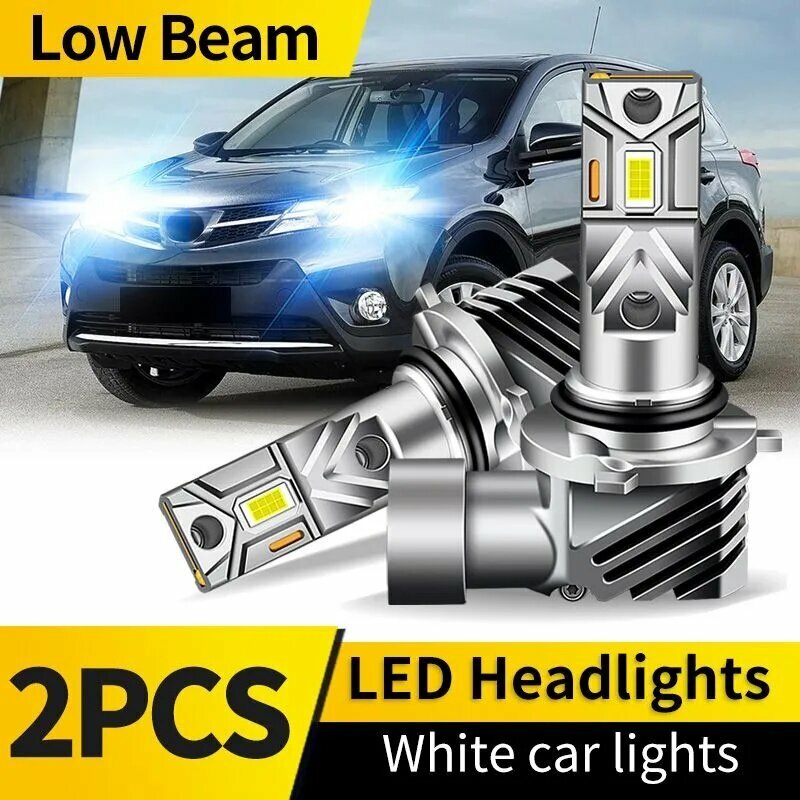 CARSEEDA Лампа автомобильная HB3, 2 шт. арт. 2шт Автомобильная светодиодная фара CANbus Ближний, Лампа ближнего света, для замены галогенных ламп накаливания, Работать для Toyota RAV4 2013 2014 2015