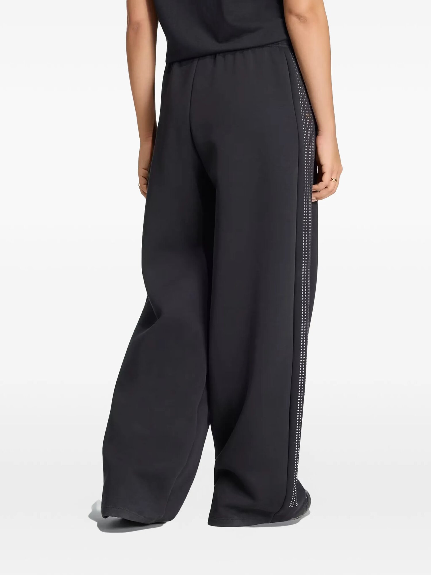 Брюки adidas Side stripe track trousers, размер 4 UK, черный — фото 1