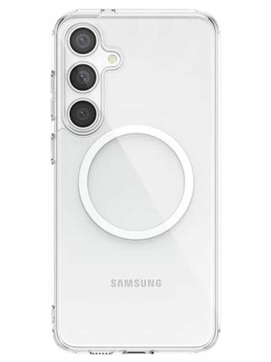 Чехол на Samsung Galaxy S23, Clear Magnet case c поддержкой беспроводной зарядки