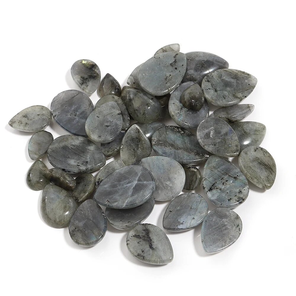 LOULEUR Кабошон из натурального камня WaterDrop для изготовления ювелирных изделий, тигровый глаз, аметист, лазурит, агатовый камень, бусины для ручной работы