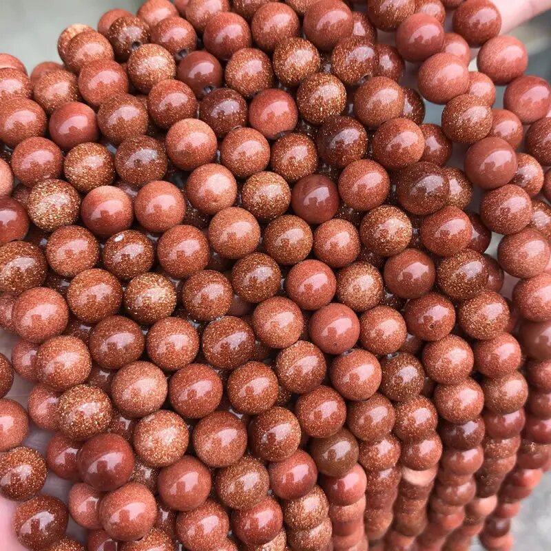 Бусины золотой песчаник 8 мм, goldstone