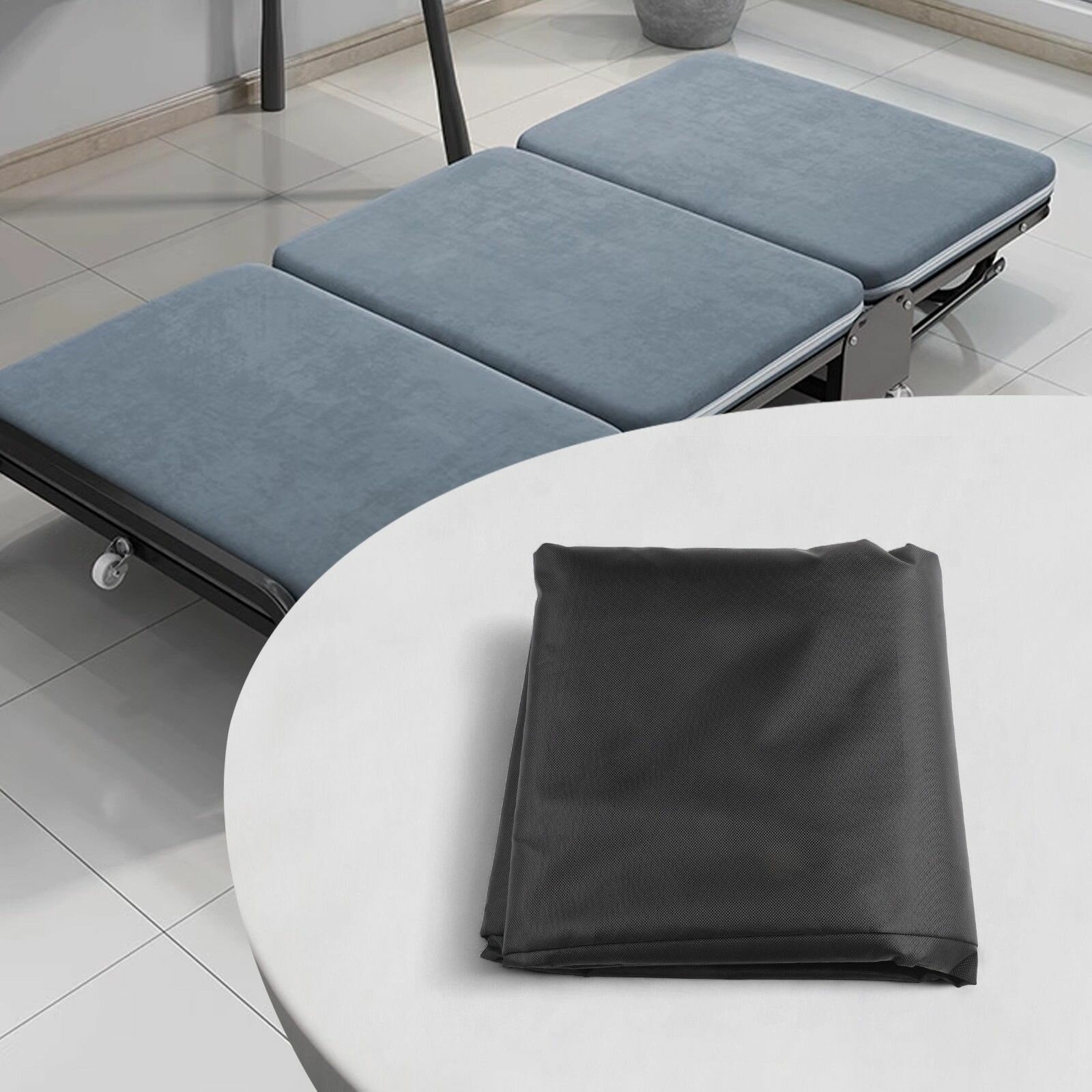 420D Раскладной чехол для кровати с пылаахо ным чехлом 84*33*107 см 99*38*114 см черного цвета