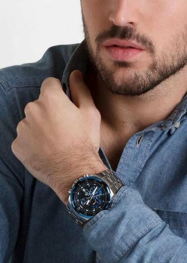 Наручные часы CASIO Edifice, серебряный/черный — фото 1