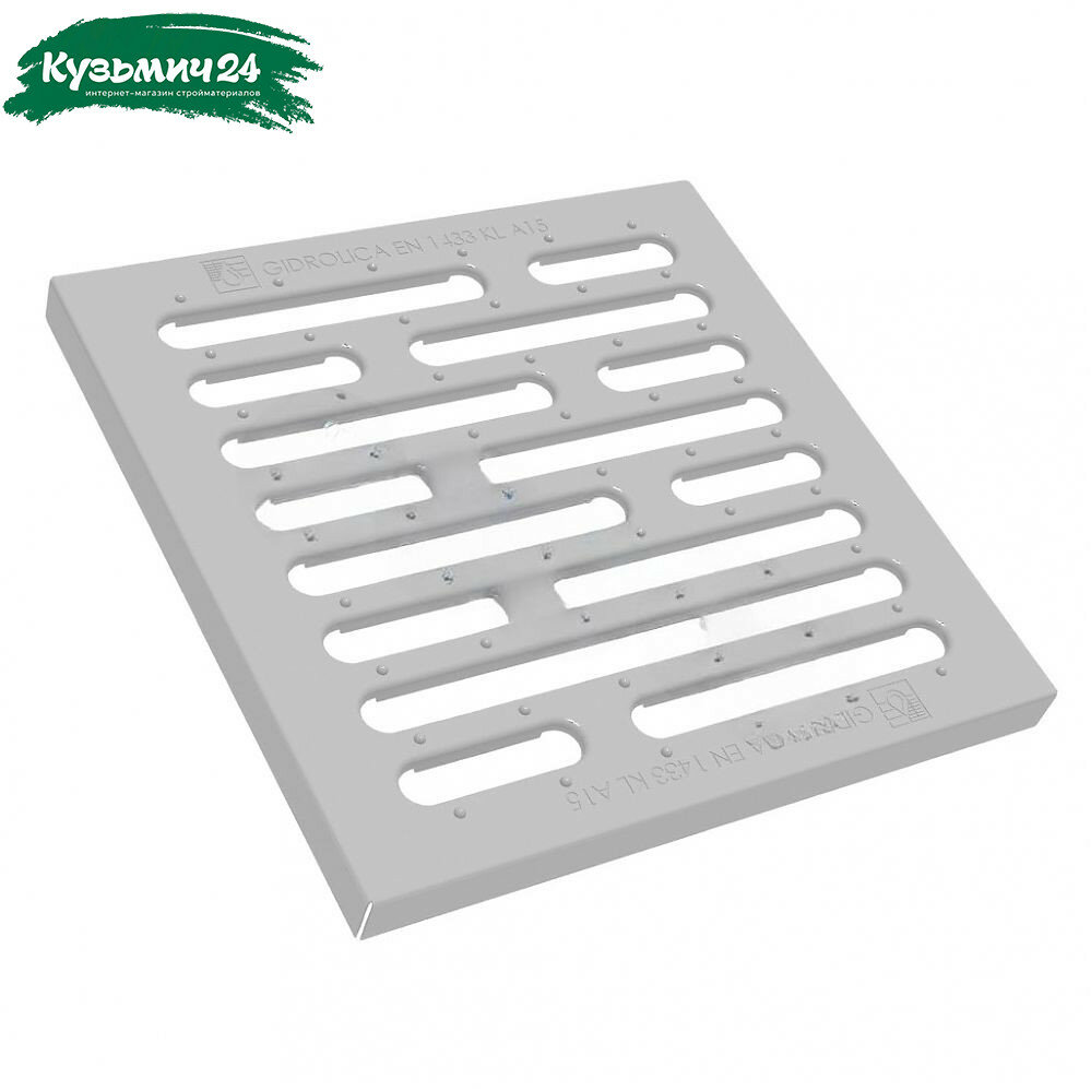 Решетка водоприемная Gidrolica Point 200/1 РВ-28,5.28,5, сталь, штампованная, оцинкованная, класс нагрузки А15