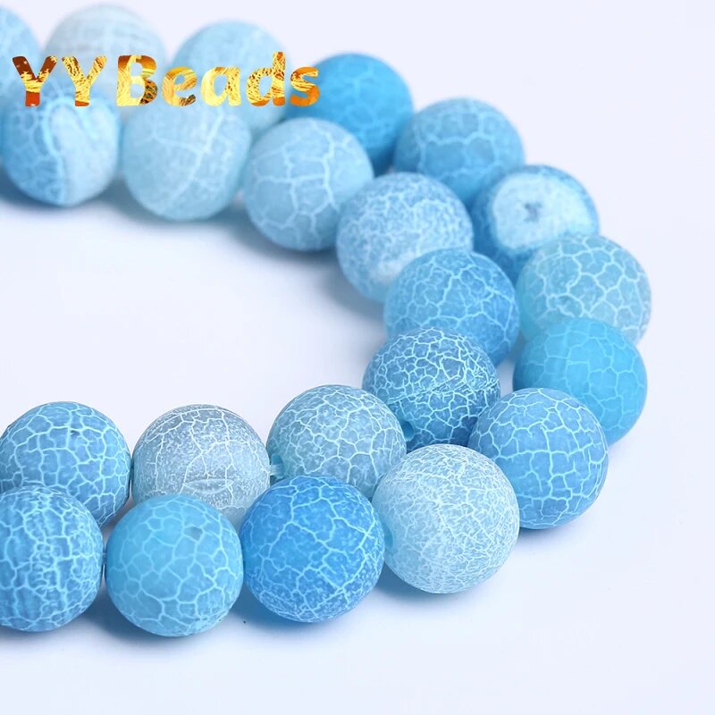 4-12 мм натуральный матовый мороз трещины Агаты бусины Агаты "вены дракона" свободные бусины для самостоятельного изготовления ювелирных изделий Браслеты различных цветов