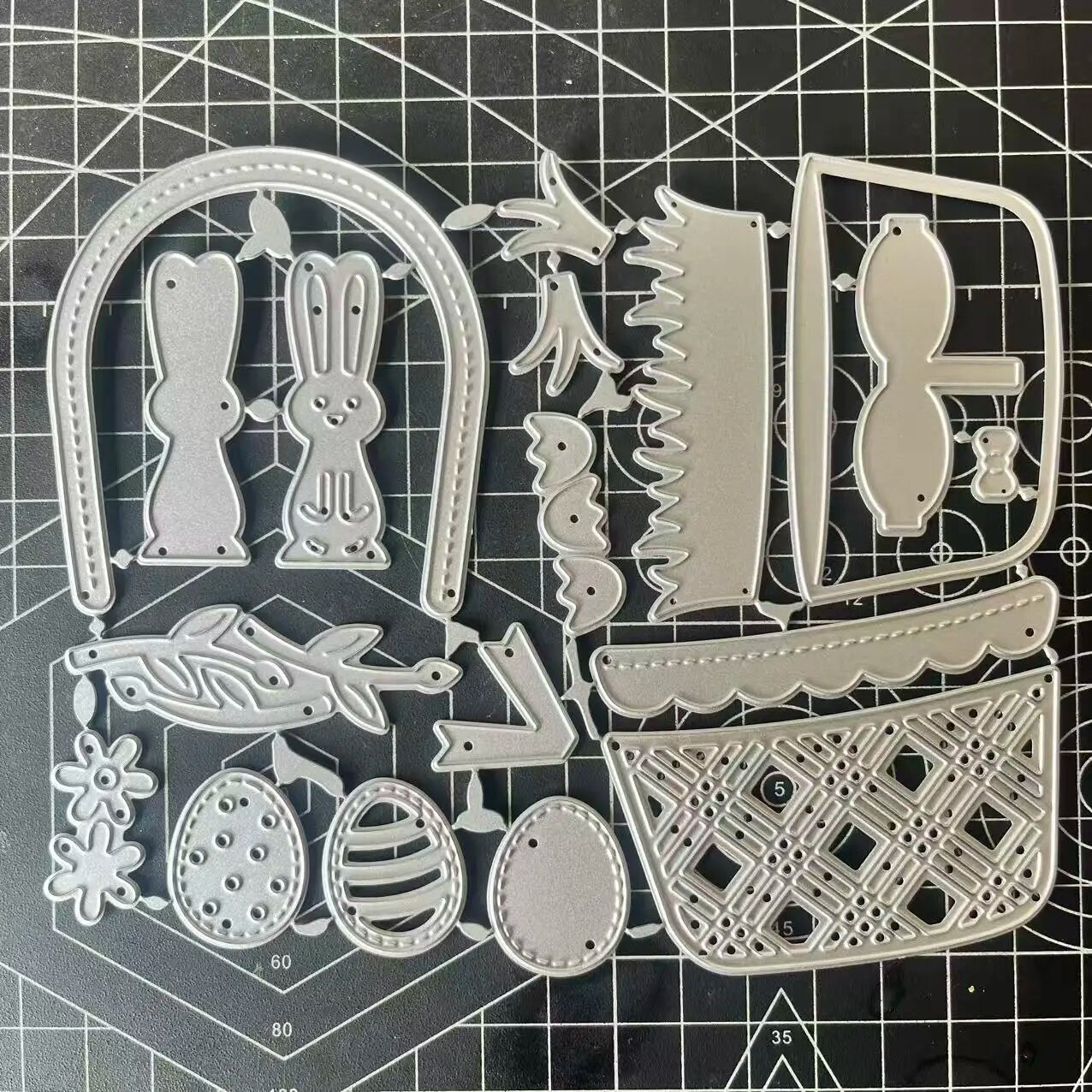 Металлическая пресс-форма для скрапбукинга «Пасхальная корзина» only die 110