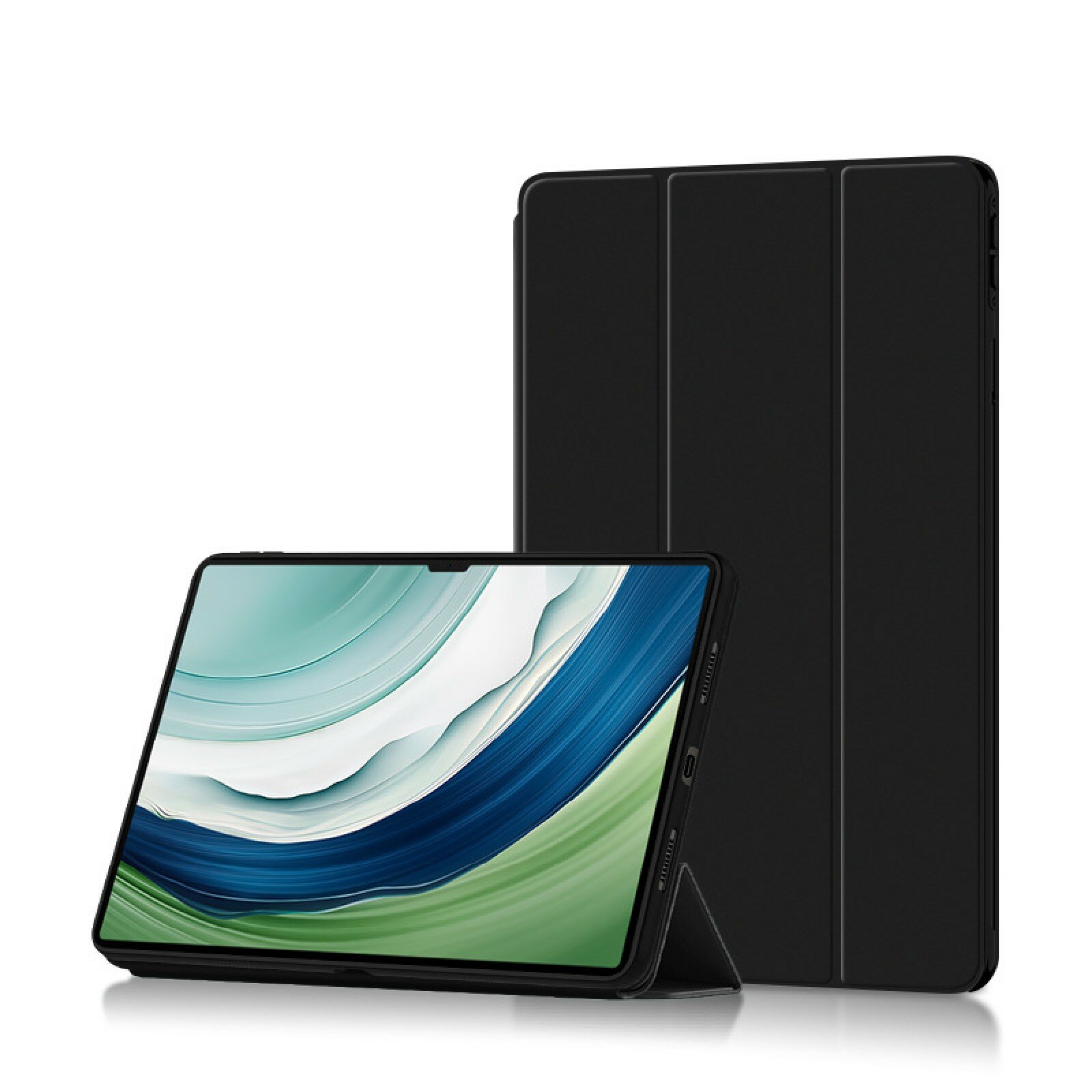 Ультратонкий чехол-обложка MyPads Il Sottile из импортной кожи для Huawei MatePad Pro 13.2, черный