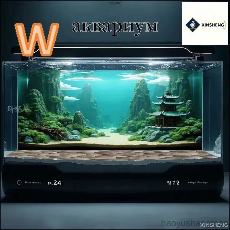 Фон для аквариума Декорации Микро-ландшафтный дизайн,60x40см