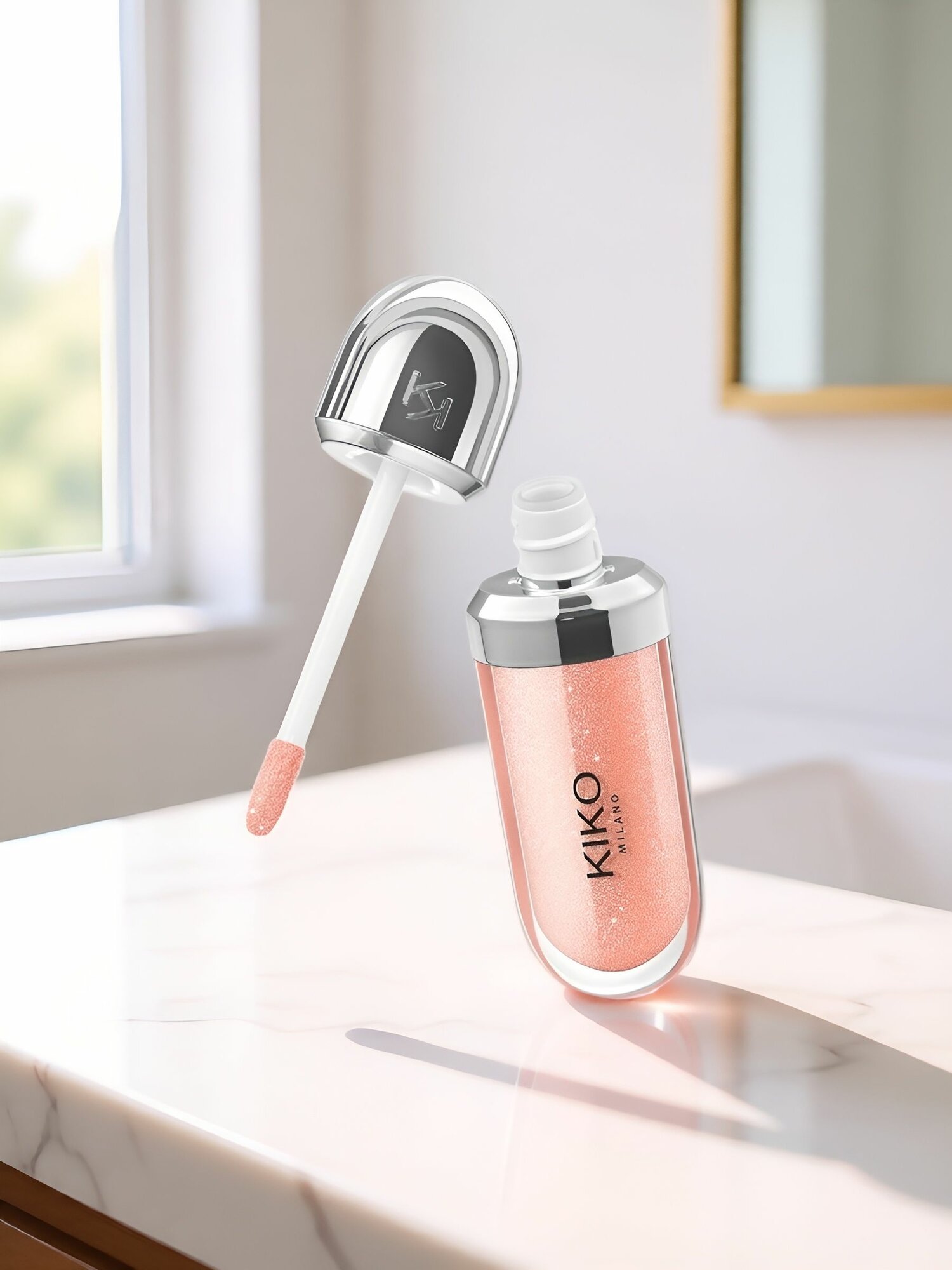 Блеск Для Губ Глянцевый Увлажняющий, Без Липкости. Питание, Защита И Уход, Трехмерный Эффект 3D, Увеличивает Объем, Гладкий Глянец, Комфортное Увлажнение. 03 Pearly Apricot.