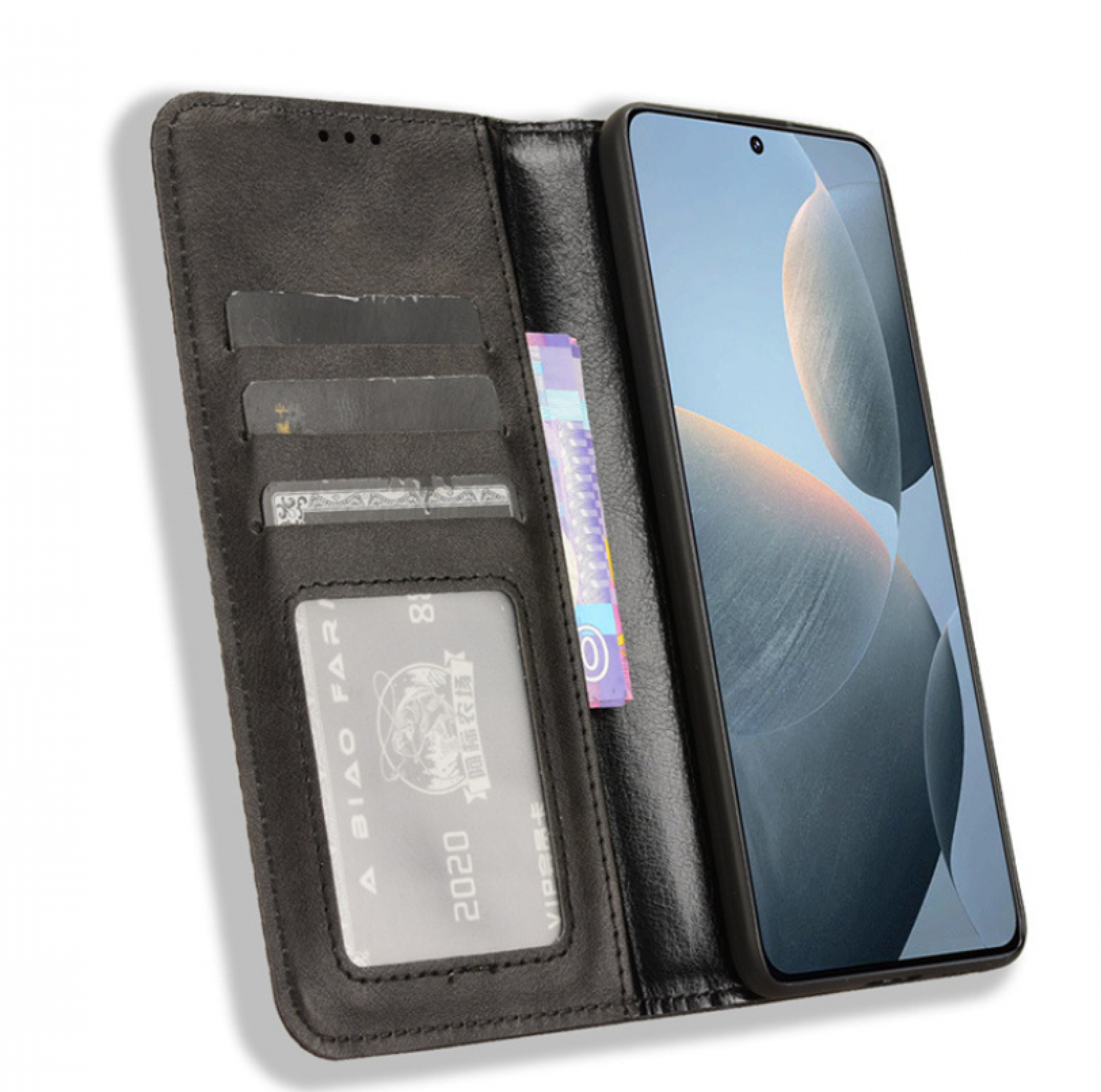 Чехол-книжка MyPads Caso retrò для Xiaomi POCO F6 из качественной импортной кожи с мульти-подставкой и визитницей