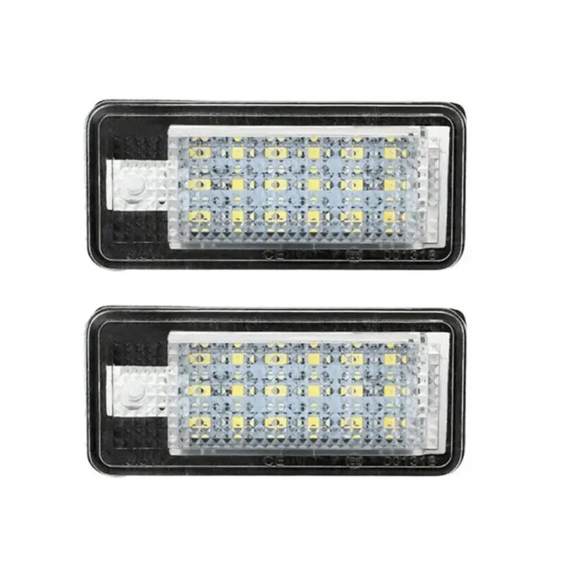 2 шт. светодиодная подсветка номерного знака для Audi A3 A4 S4 RS4 B6 B7 A6 RS6 S6 C6 S5 Q7 A8 S8 Avant Бесплатная лампа номерного знака