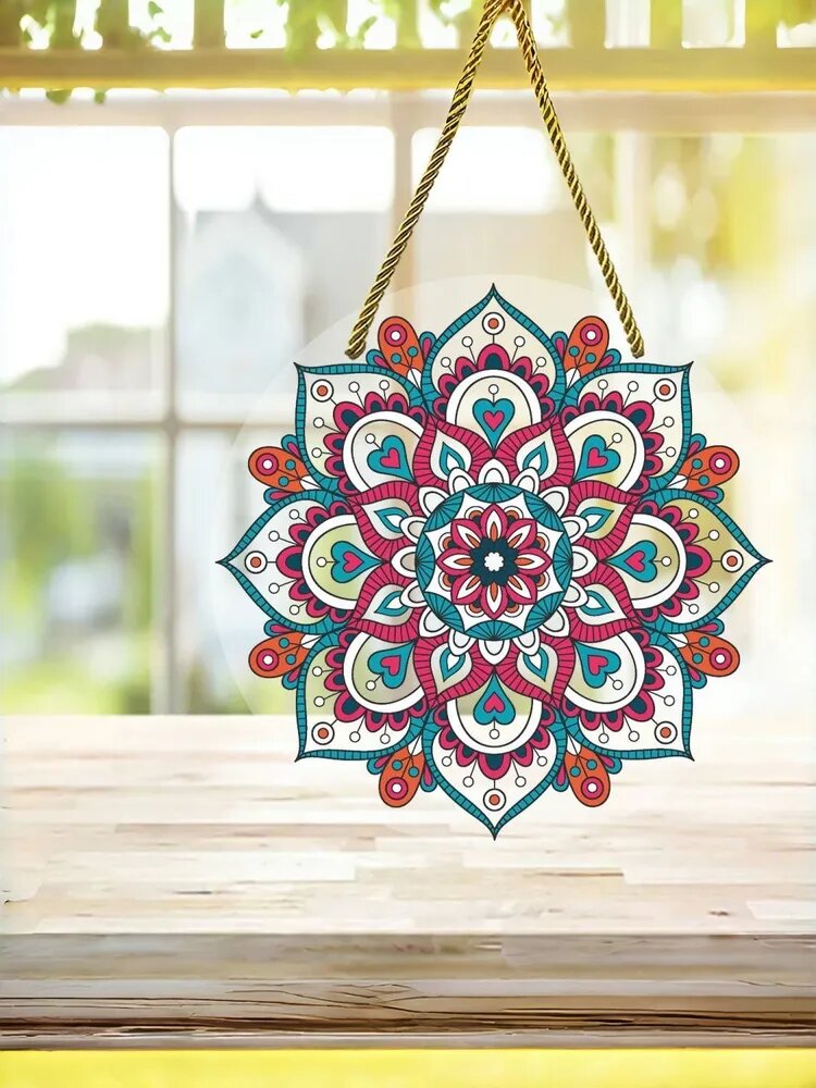 Садовая фигурка Mandala круглая акриловая подвеска для декора сада и дома