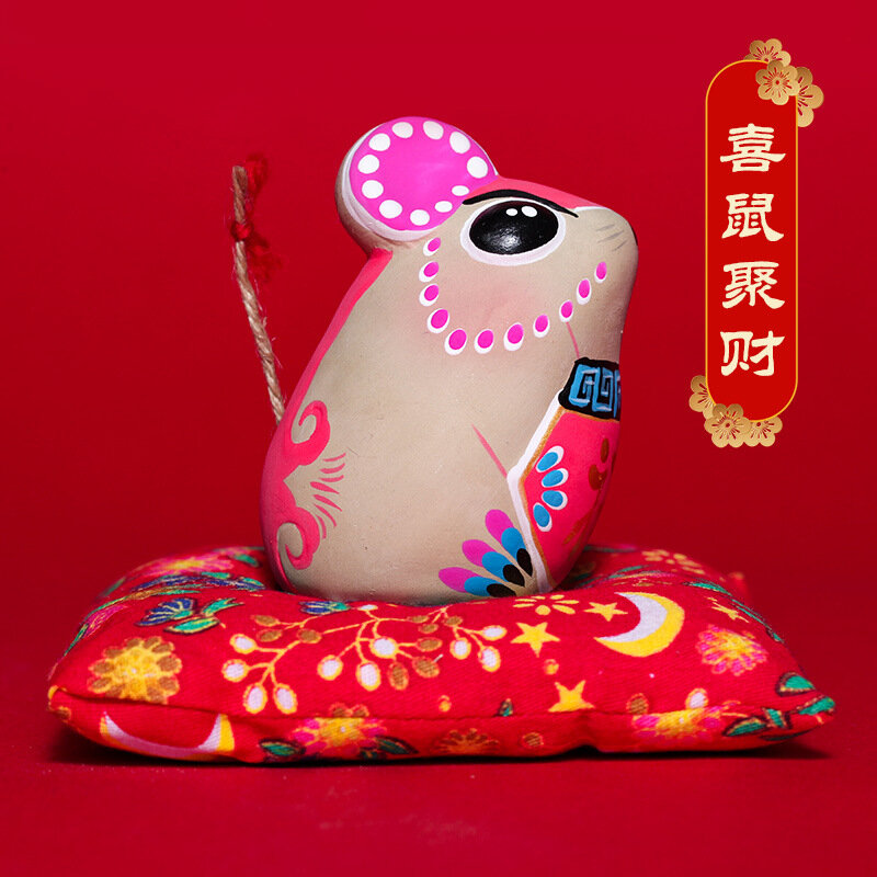 Раскрашенные вручную глиняные фигурки двенадцати знаков зодиака, уникальные небольшие подарки для иностранцев, подарки для зарубежных поездок.