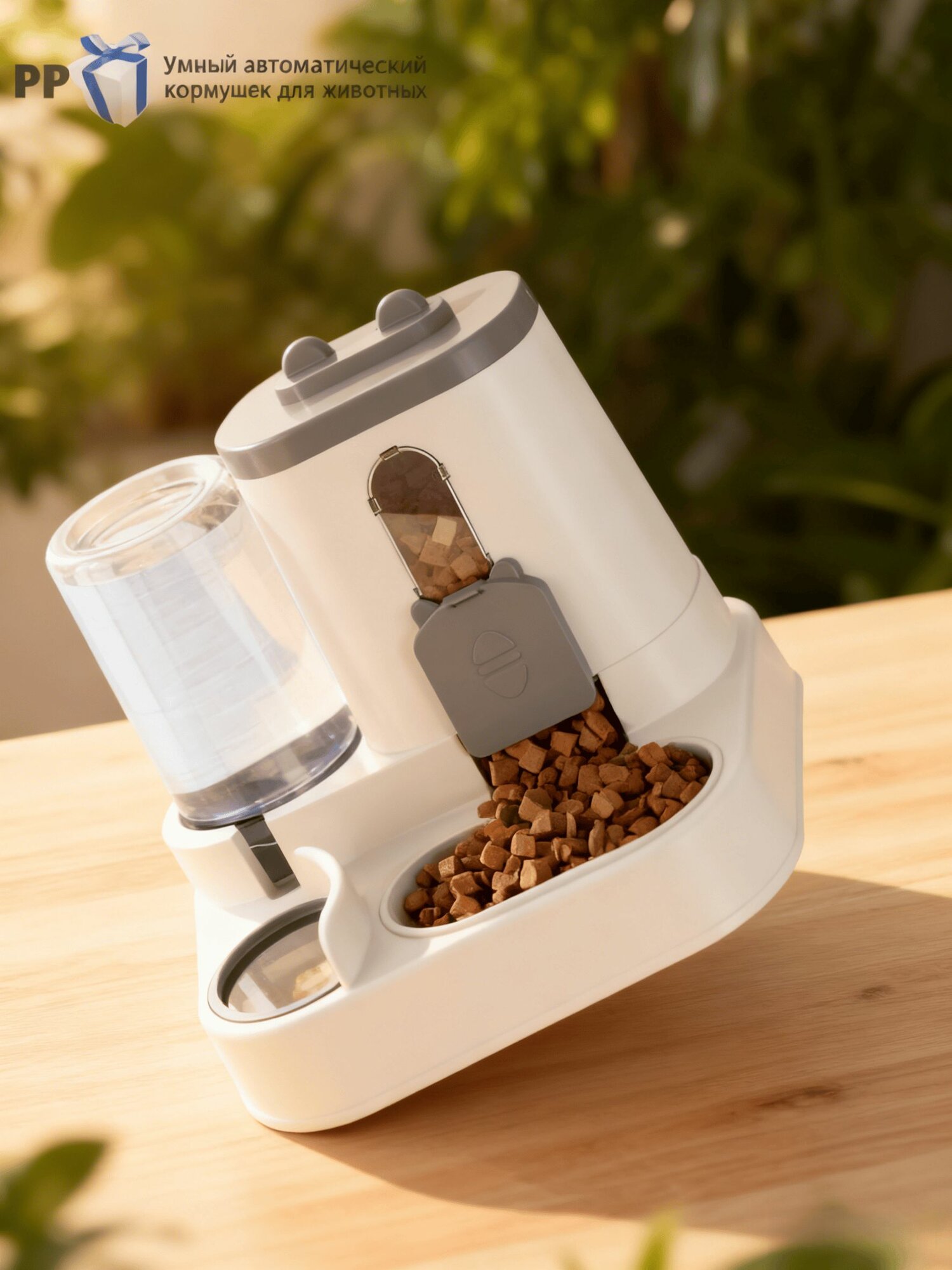 Автоматическая кормушка для домашних животных, автоматическая поилка для кошек и собак1600ml+800ml