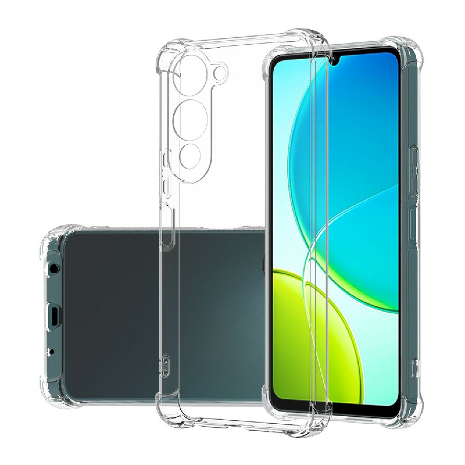 Чехол MyPads Tocco для IQOO Z10 Lite 5G прозрачный противоударный с усиленной защитой углов