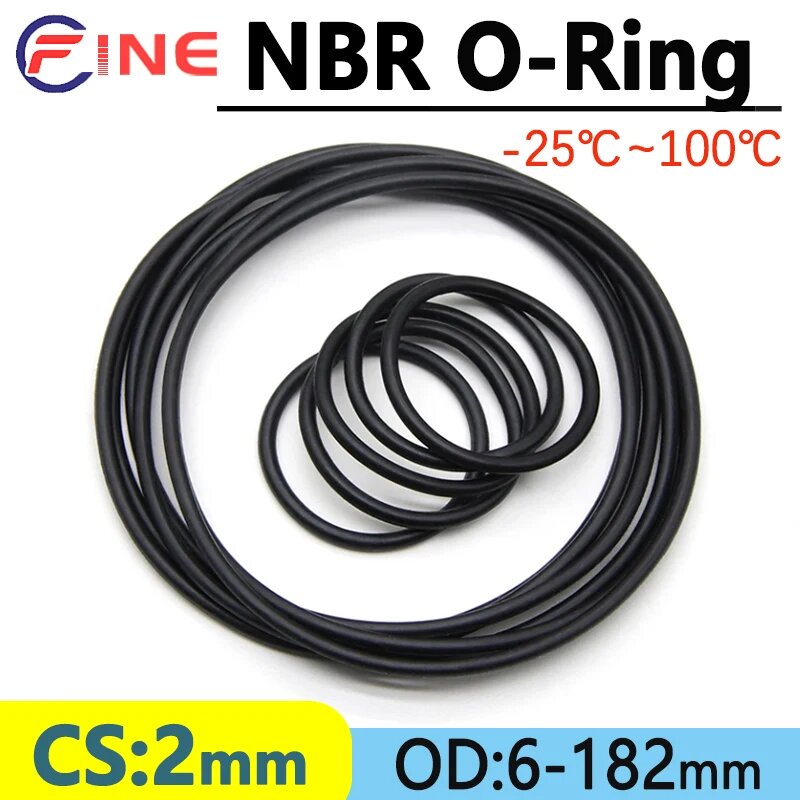 Уплотнительные кольца NBR 95x2 мм, 10 шт.