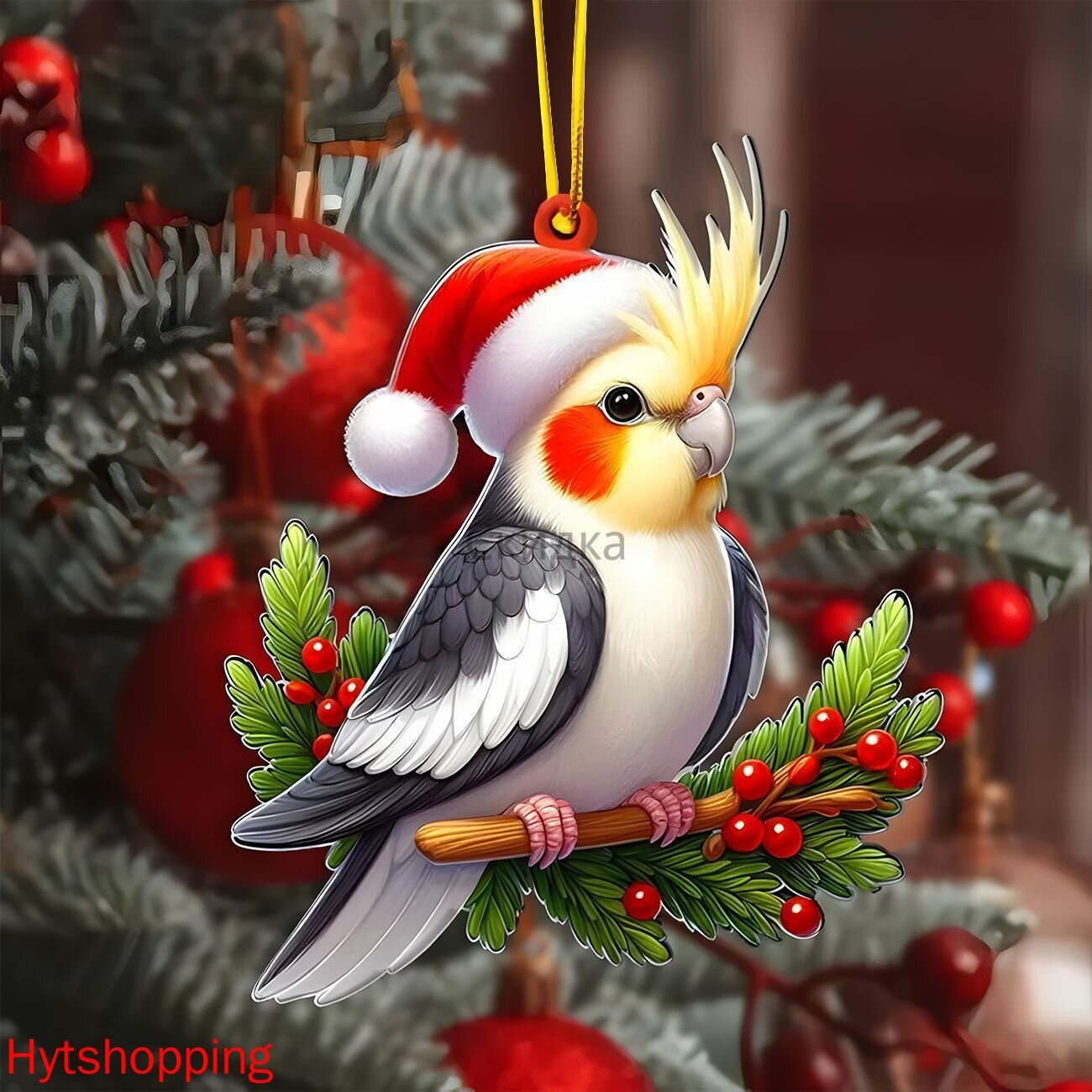 Очаровательные рождественские подвески с животными, уютный праздничный декор для дома и интерьера, милые зверюшки создающие волшебную атмосферу высота 8 см