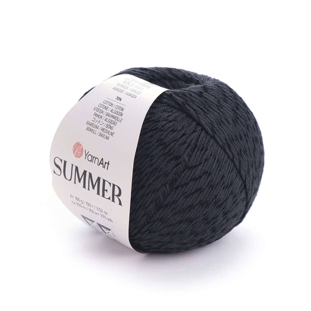 Пряжа для вязания YarnArt Summer 17 черный 100 гр/350 м 70% хлопок, 30% вискоза