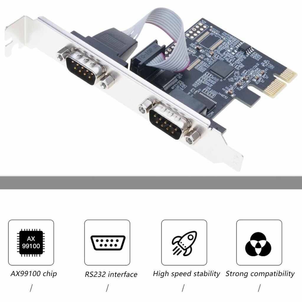 Адаптер PCIe для двух COM-портов — фото 1