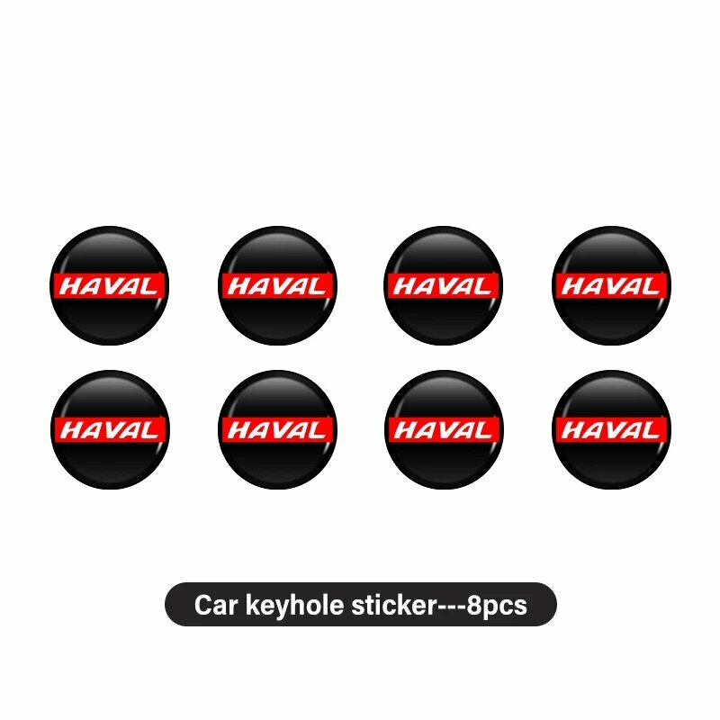Наклейка на замок зажигания для автомобилей Haval, логотип-деколь для ключа, наклейки-эмблемы 8PCS