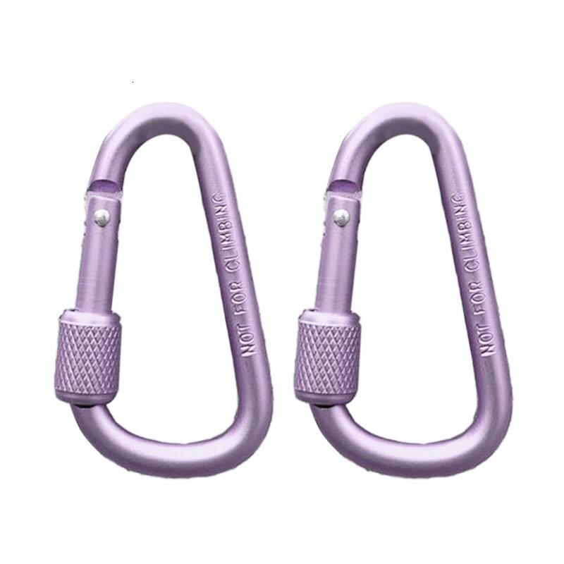 Алюминиевый карабин с замком, Розовый