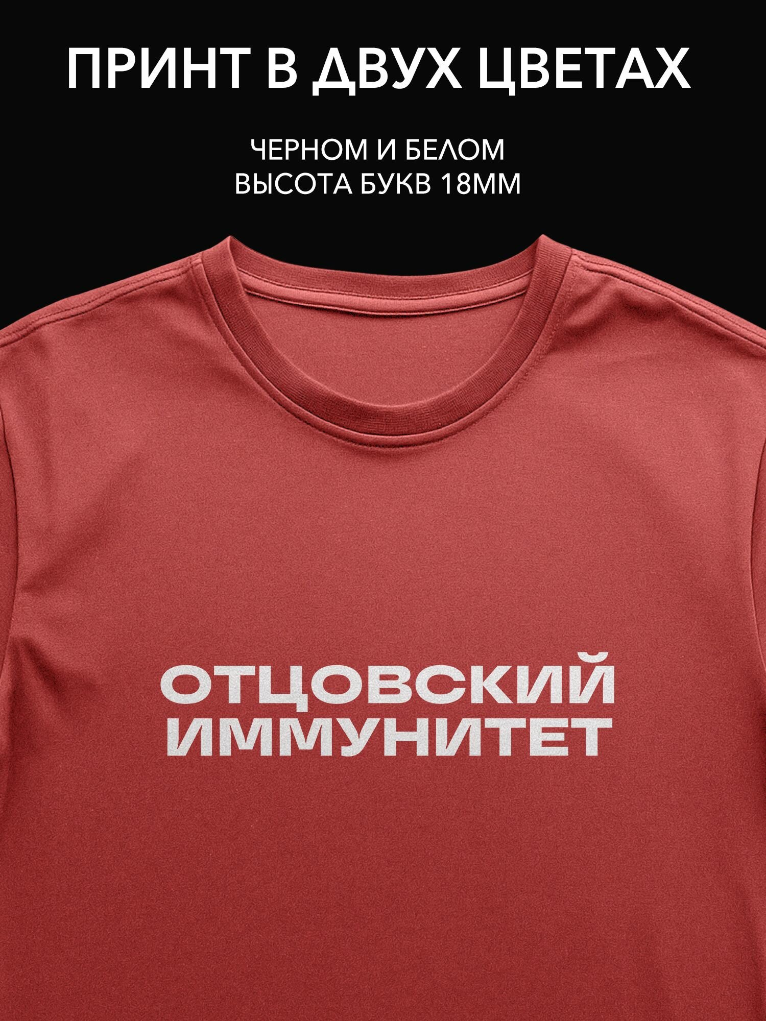 Термопринт надпись на одежду для девичника: отцовский иммунитет в стильном исполнении!