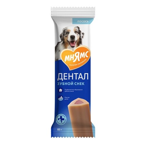 Мнямс Dental Лакомство для собак Зубной снек с Лососем 85 г