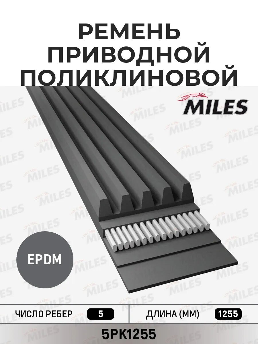 Ремень поликлиновой 5PK1255
