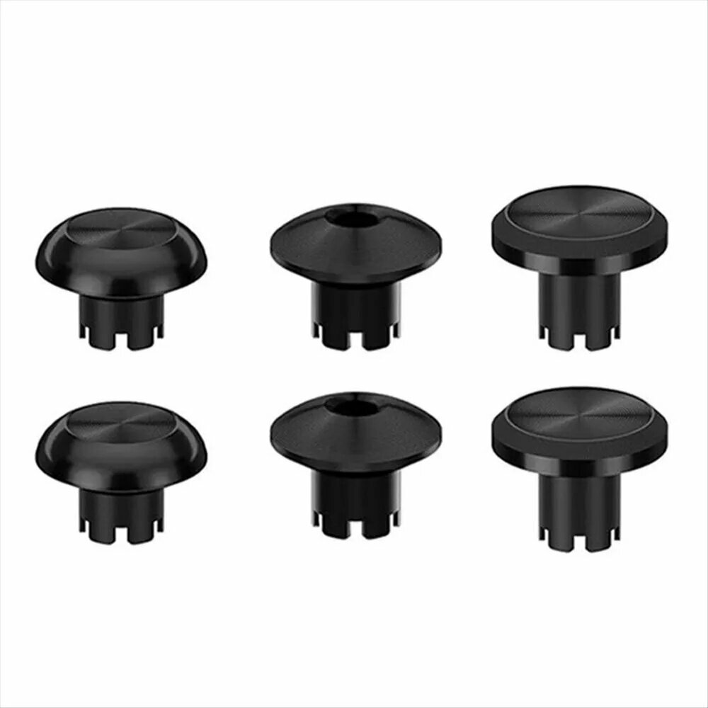 Металлические накладки на стики контроллеров PS5 DualSense Edge Series 6-в-1, 6 сменных стиков, черные.