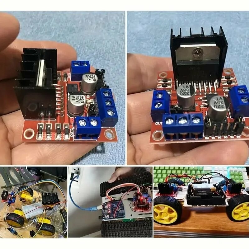 Драйвер двигателей L298N Dual H-Bridge набор 10 шт. для управления DC моторами и шаговыми двигателями
