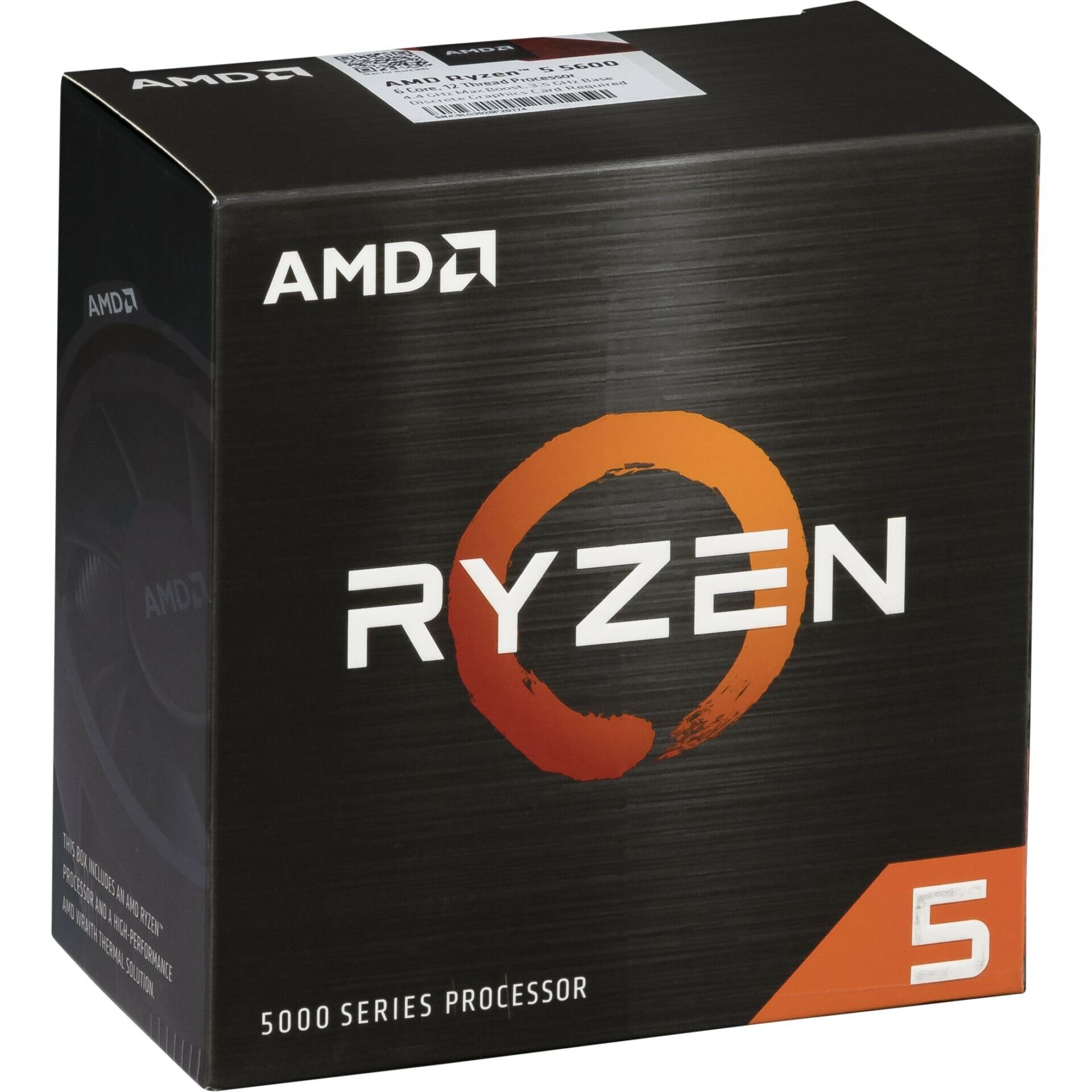 Процессор AMD Ryzen 5 5600, AM4, 6 х 3.5ГГц, BOX с куллером