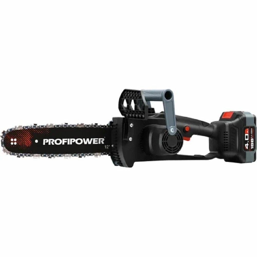 PROFIPOWER Аккумуляторная бесщеточная цепная пила MKDUC - 18V 20В, Li - ion - 1шт, 4.0Ач, шина 12", 0 - 4000об мин, цепь 3 8, 45 звеньев, З У, в коробке E0114M1